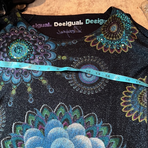 Desigual | Sweaters | Desigual Size S Sparkly Sequin And Cool Pattern ...